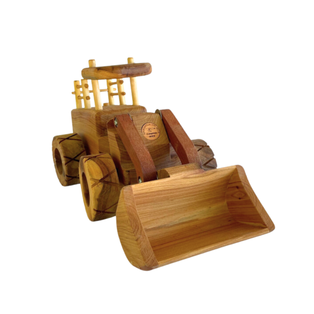 Handcrafted Wooden Bulldozer Toy for Kids | Imagination Toy Shop