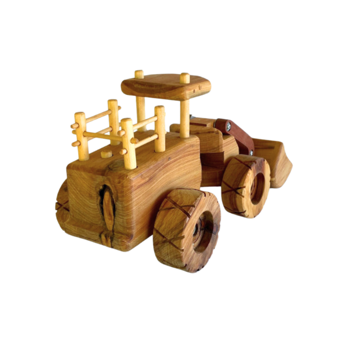 Handcrafted Wooden Bulldozer Toy for Kids | Imagination Toy Shop