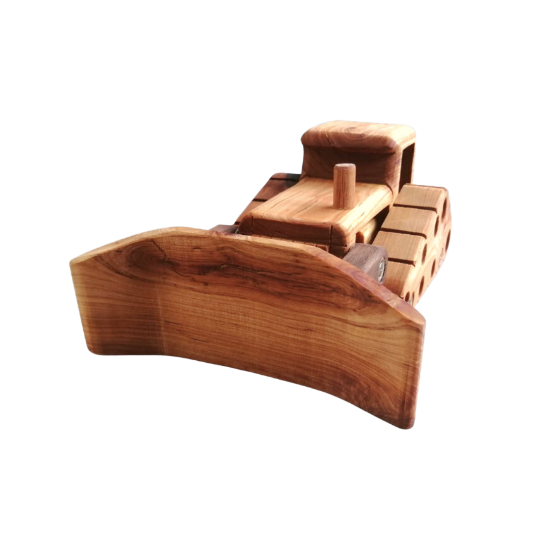 Handcrafted Wooden Bulldozer Toy for Kids | Imagination Toy Shop