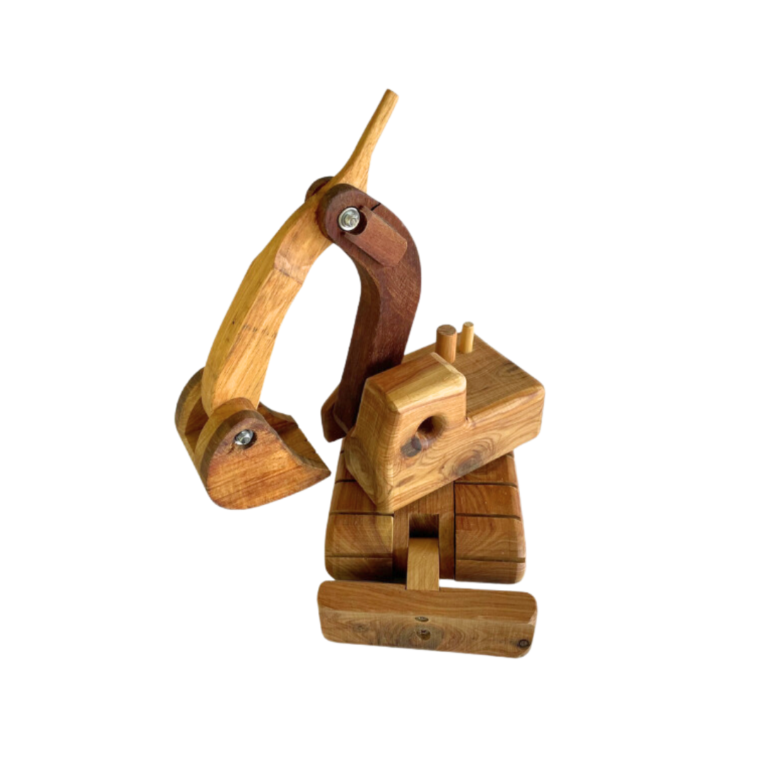Handcrafted Wooden Bulldozer Toy for Kids | Imagination Toy Shop