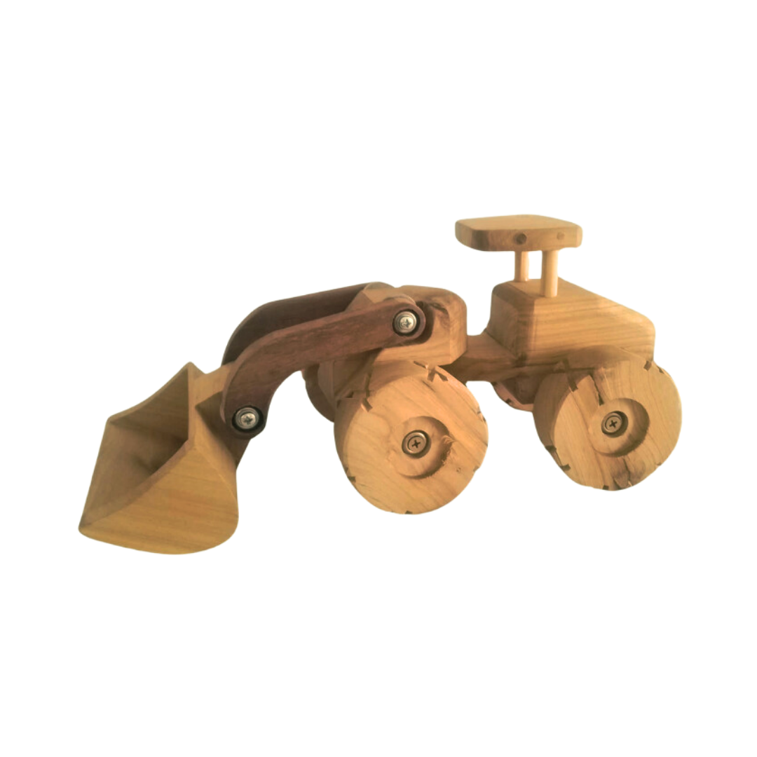 Handcrafted Wooden Bulldozer Toy for Kids | Imagination Toy Shop